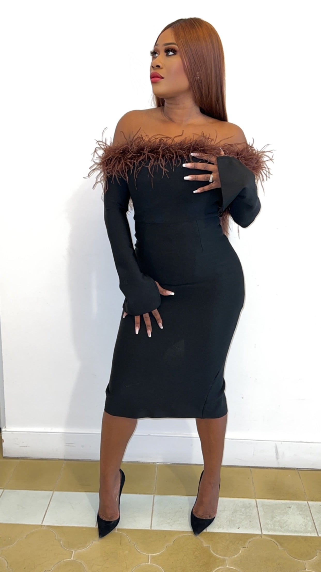 Inca Feather Dress – Silhouette